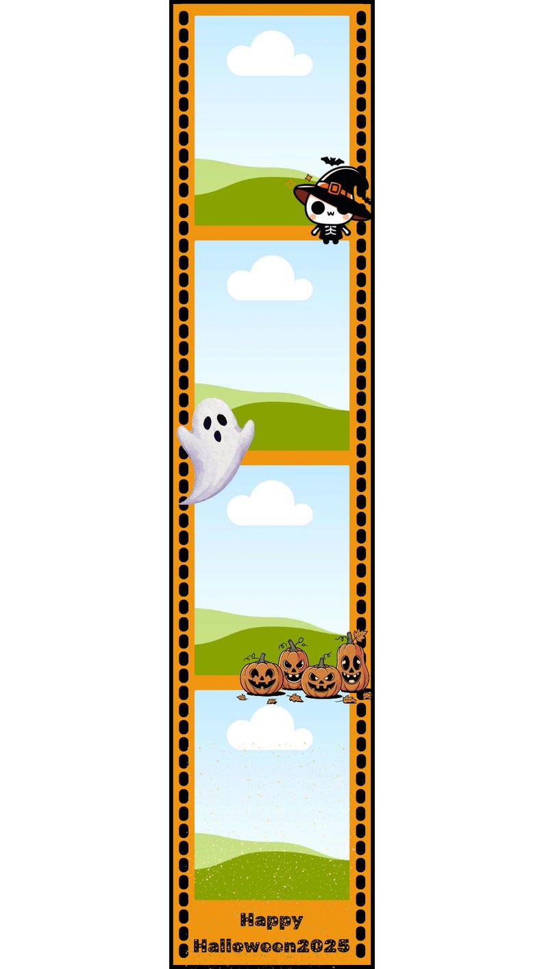 Halloween Animated Digital Photobooth Template | Spooky Video Frame ...