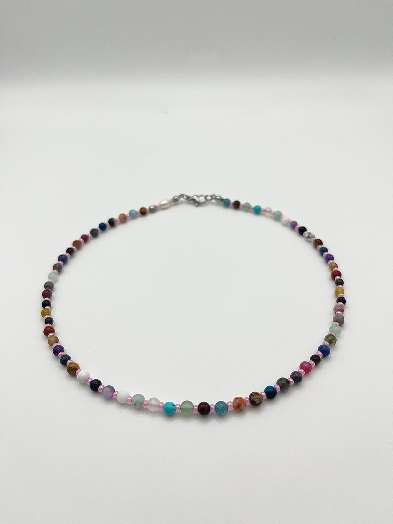 Collier de perles vraie nature rose - Etsy France