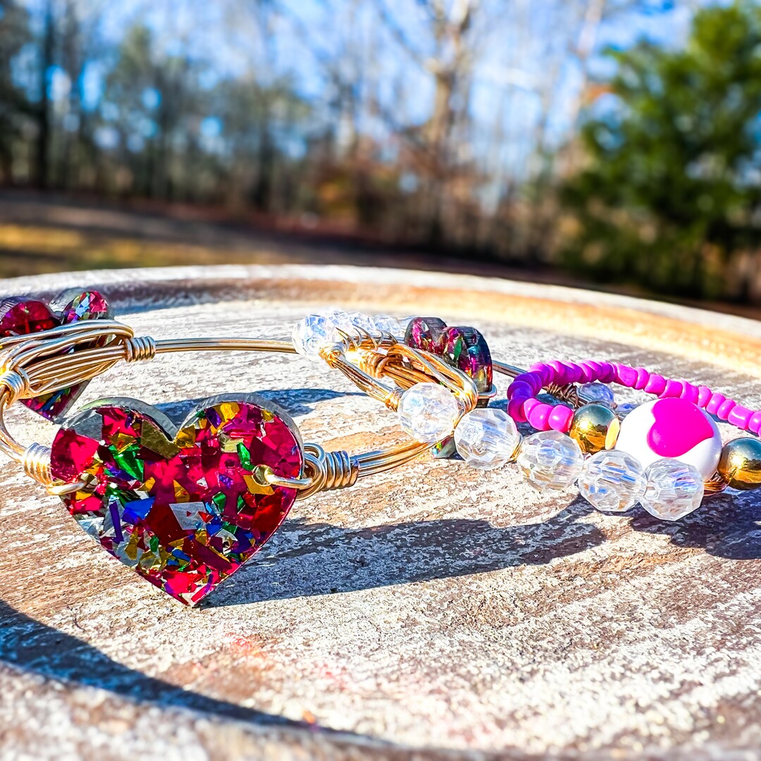 Valentines Day Bracelet Stack - Etsy