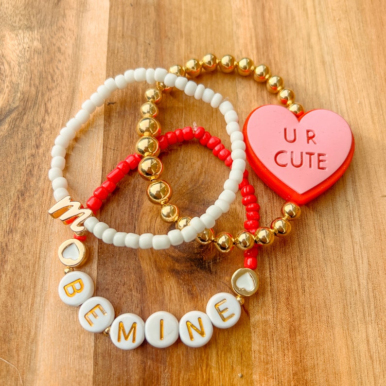Valentine's Day Bracelet Stacks - Etsy