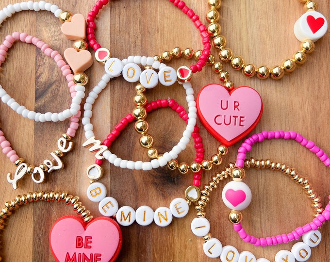 Valentine's Day Bracelet Stacks - Etsy