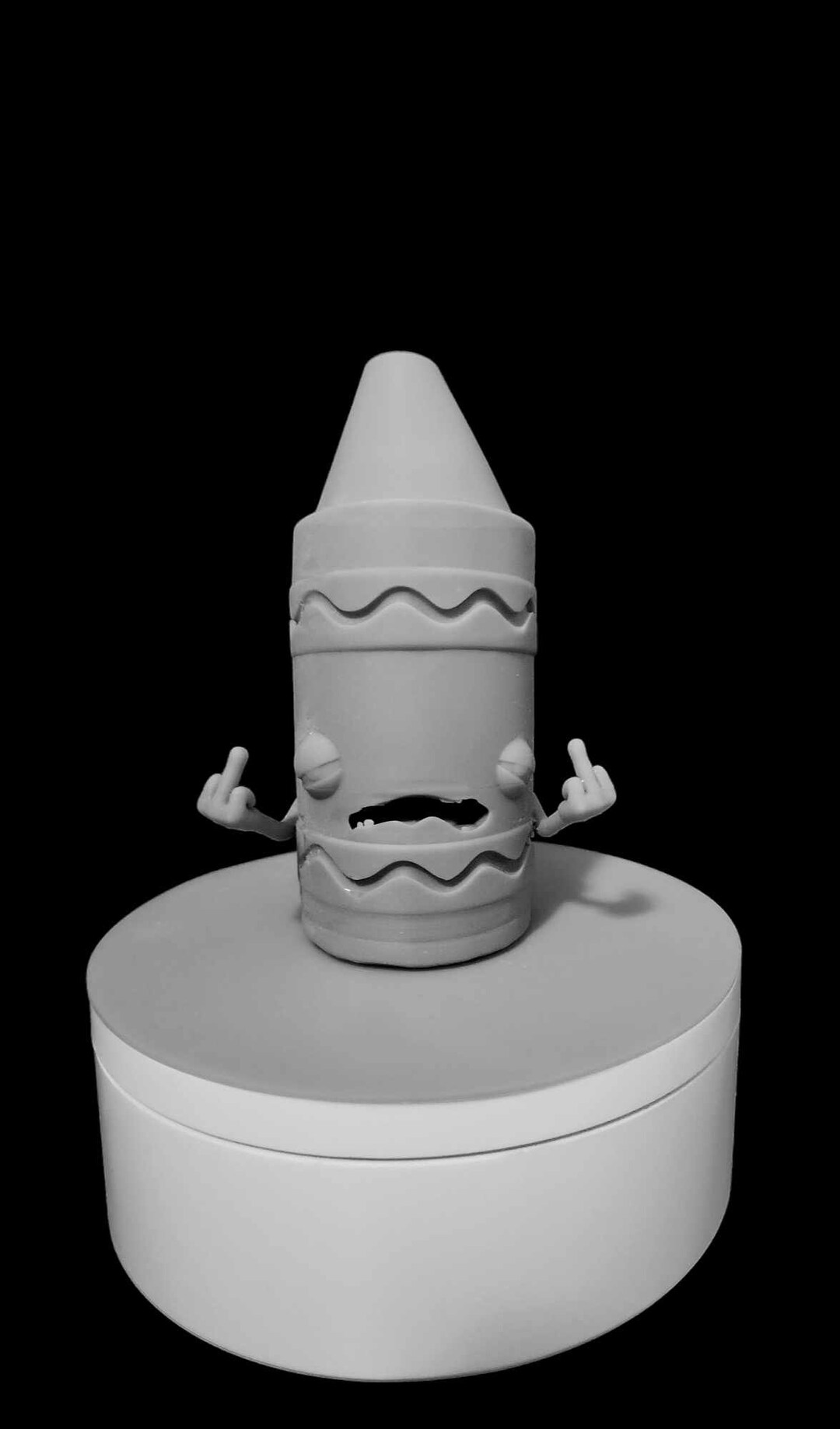 Crayon Giving the Double Middle Finger 3D Print - Etsy