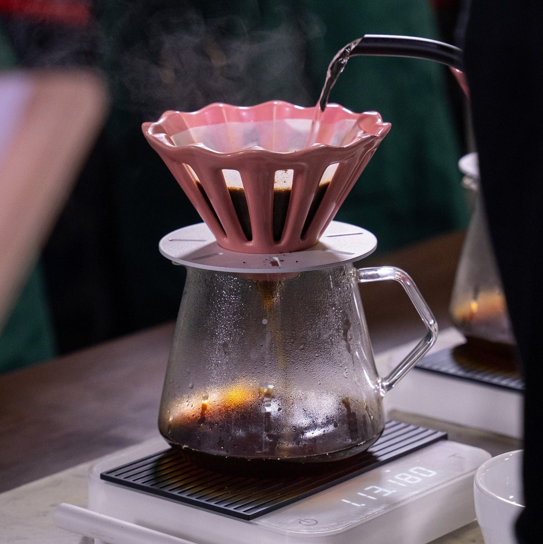 Coffee Pour Over Pink Coffee Dripper Portable Unique Brewer Hostess ...