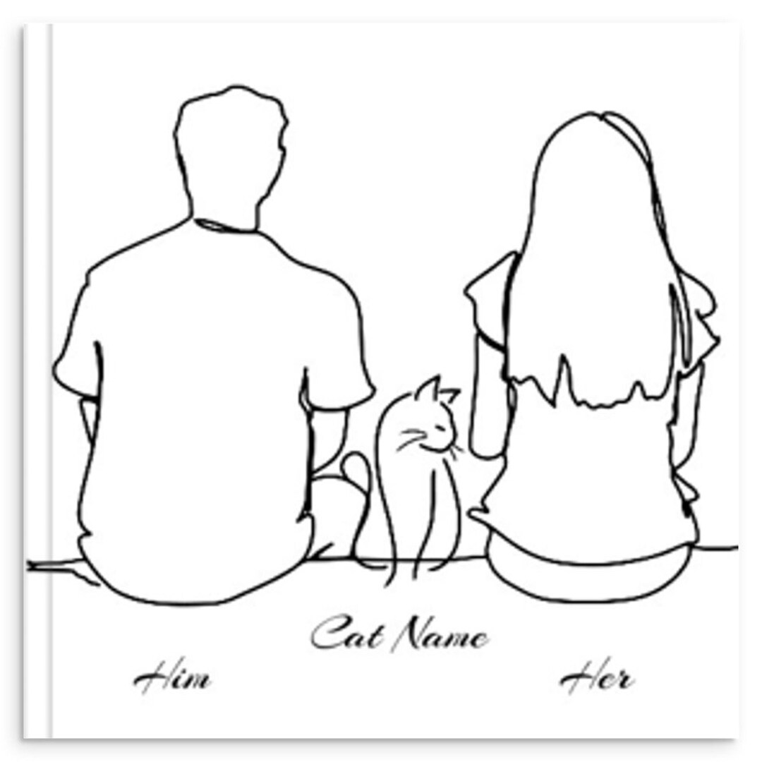 Custom Cat Family Hardcover Photo Book for Him, Her and the Cat - Etsy