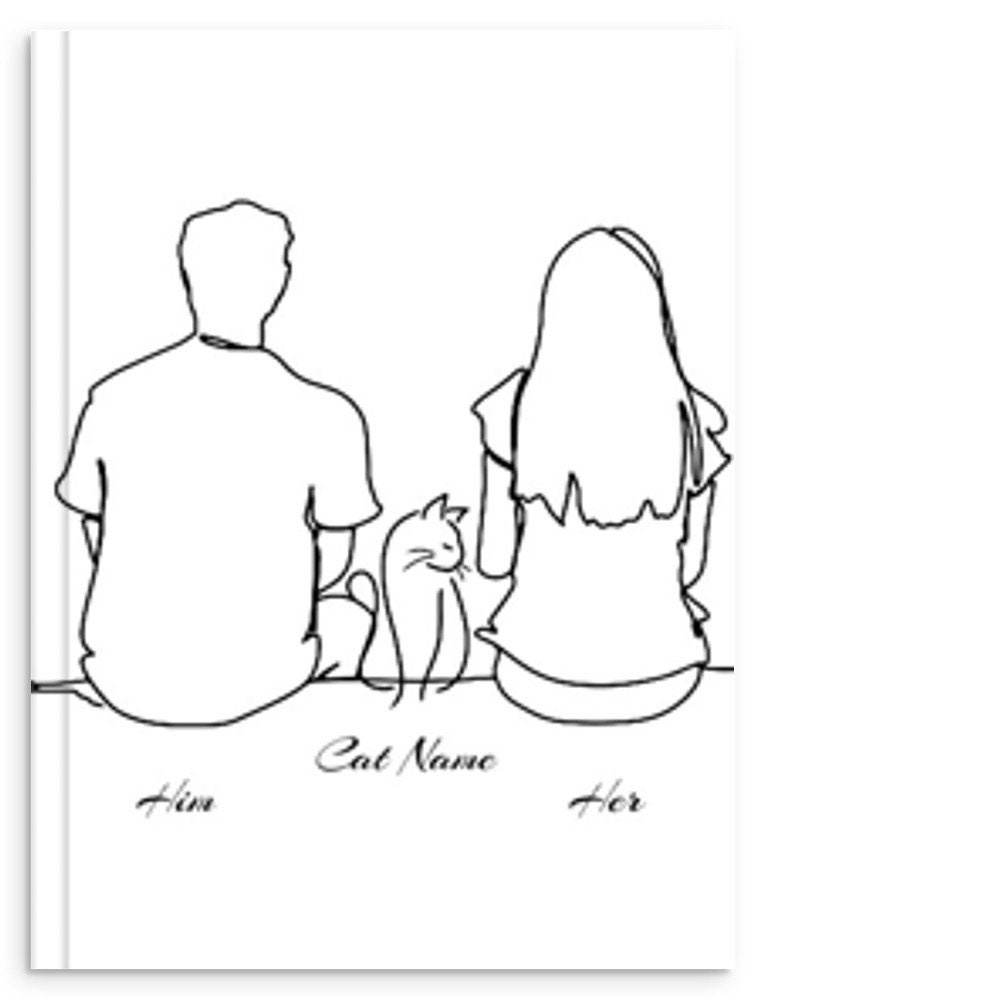 Custom Cat Family Hardcover Photo Book for Him, Her and the Cat - Etsy