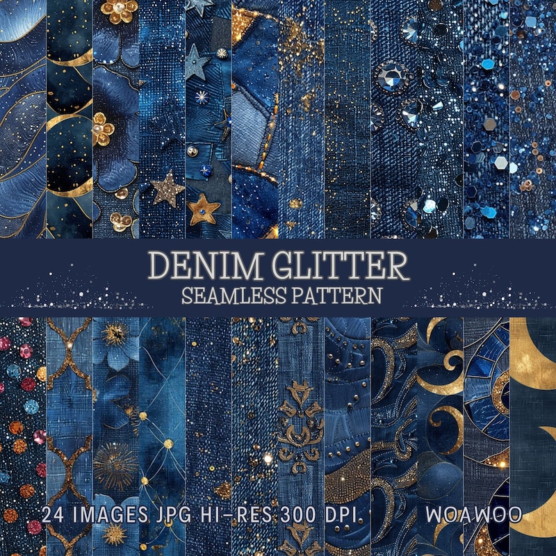 Glitter Denim Coat - Etsy