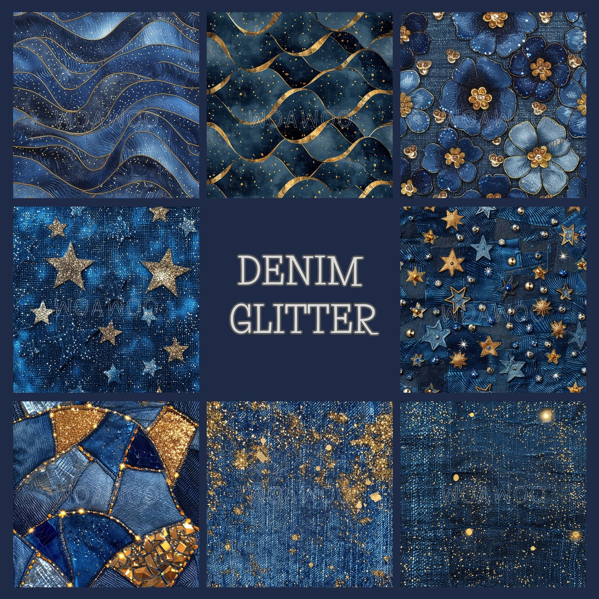 Denim Pattern Denim Glitter Seamless Pattern Vintage Denim Style Jean ...