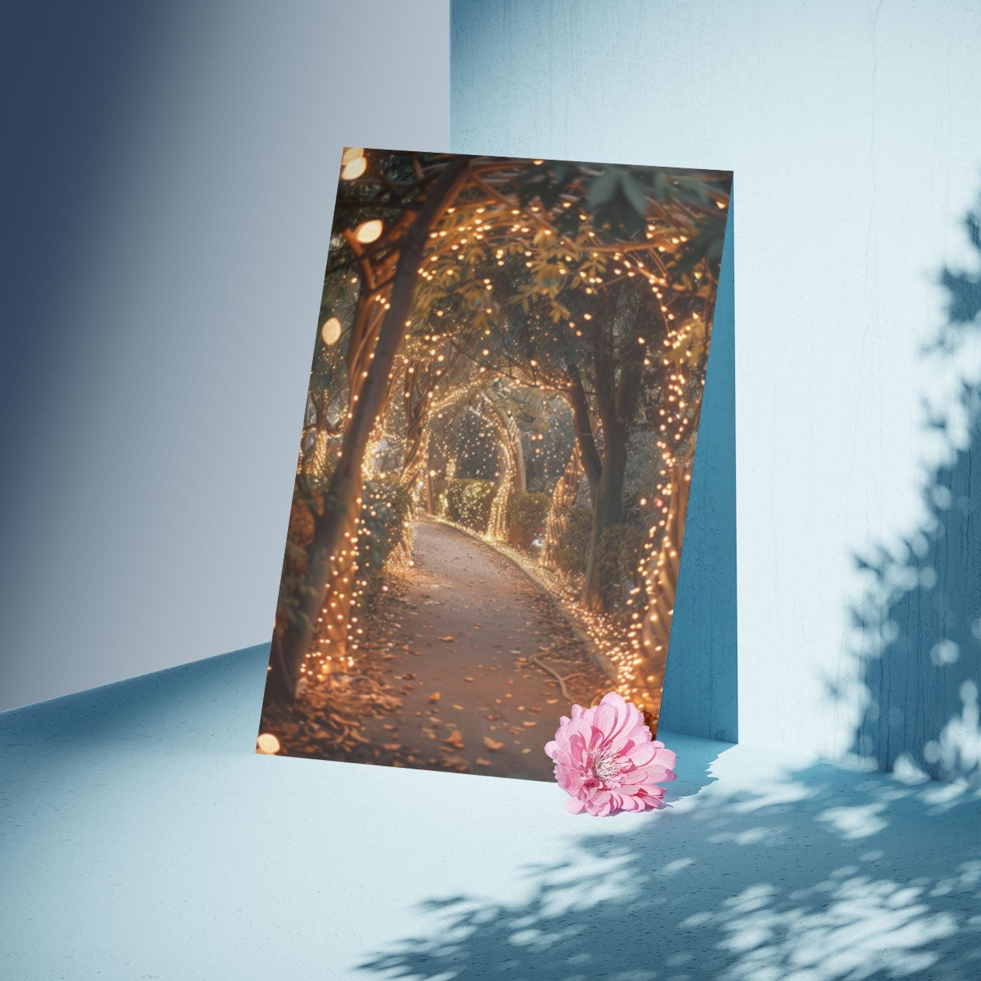 Enchanted Garden Digital Paper Floral Magic Garden Fairy Light Print ...