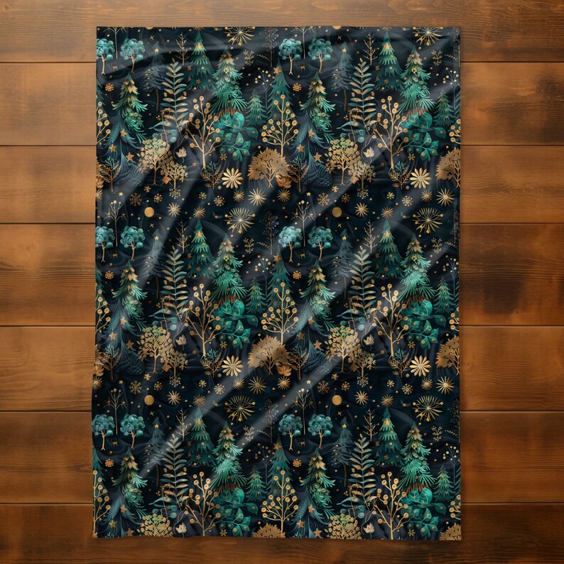 Enchanted Forest Seamless Pattern Magical Garden 3D Texture Print ...