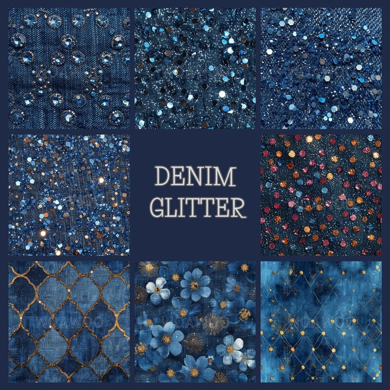 Denim Pattern Denim Glitter Seamless Pattern Vintage Denim Style Jean ...