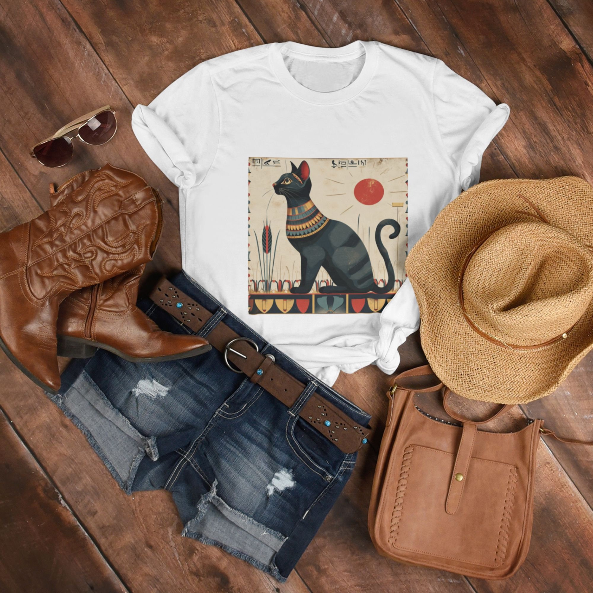 Cat Patterning Print Cat Lucky Pattern Art Egypt Cat Ancient Gift Cat ...