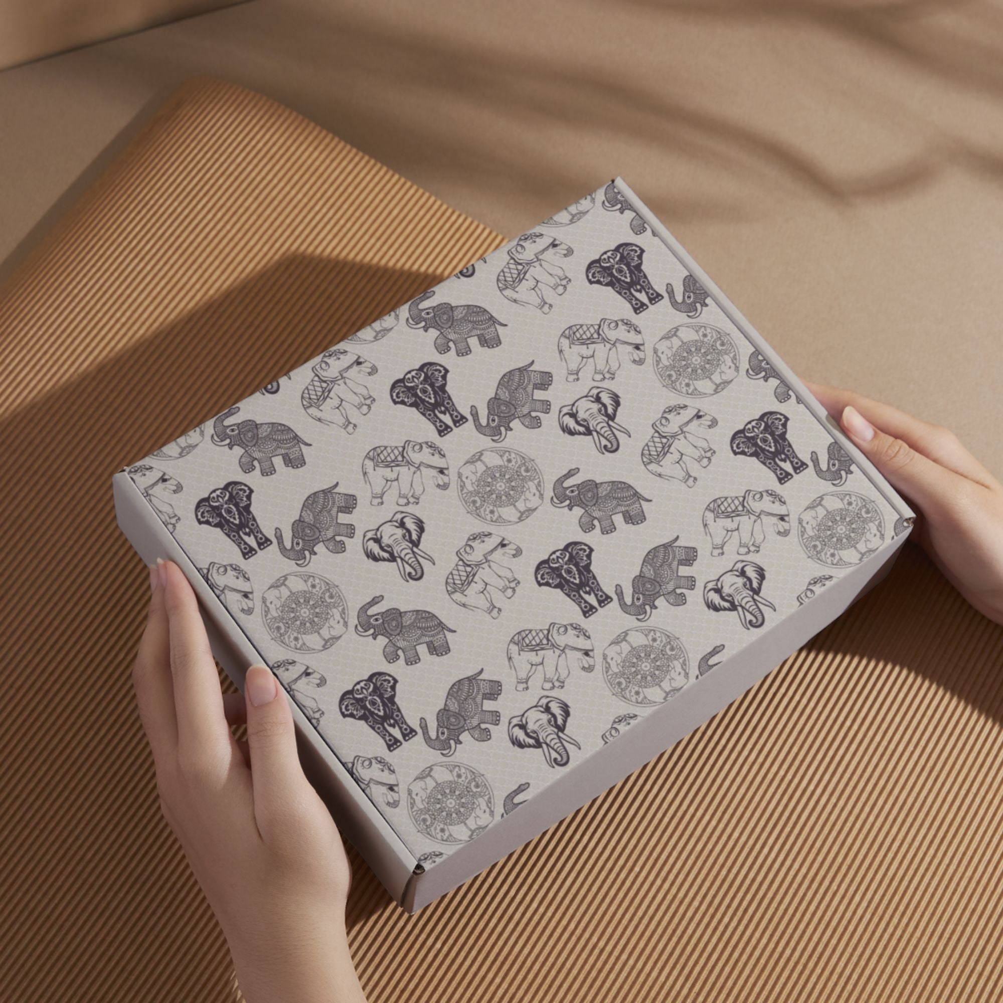 Elephant Paper Craft Seamless Pattern Elephantful Graphic Elephant ...