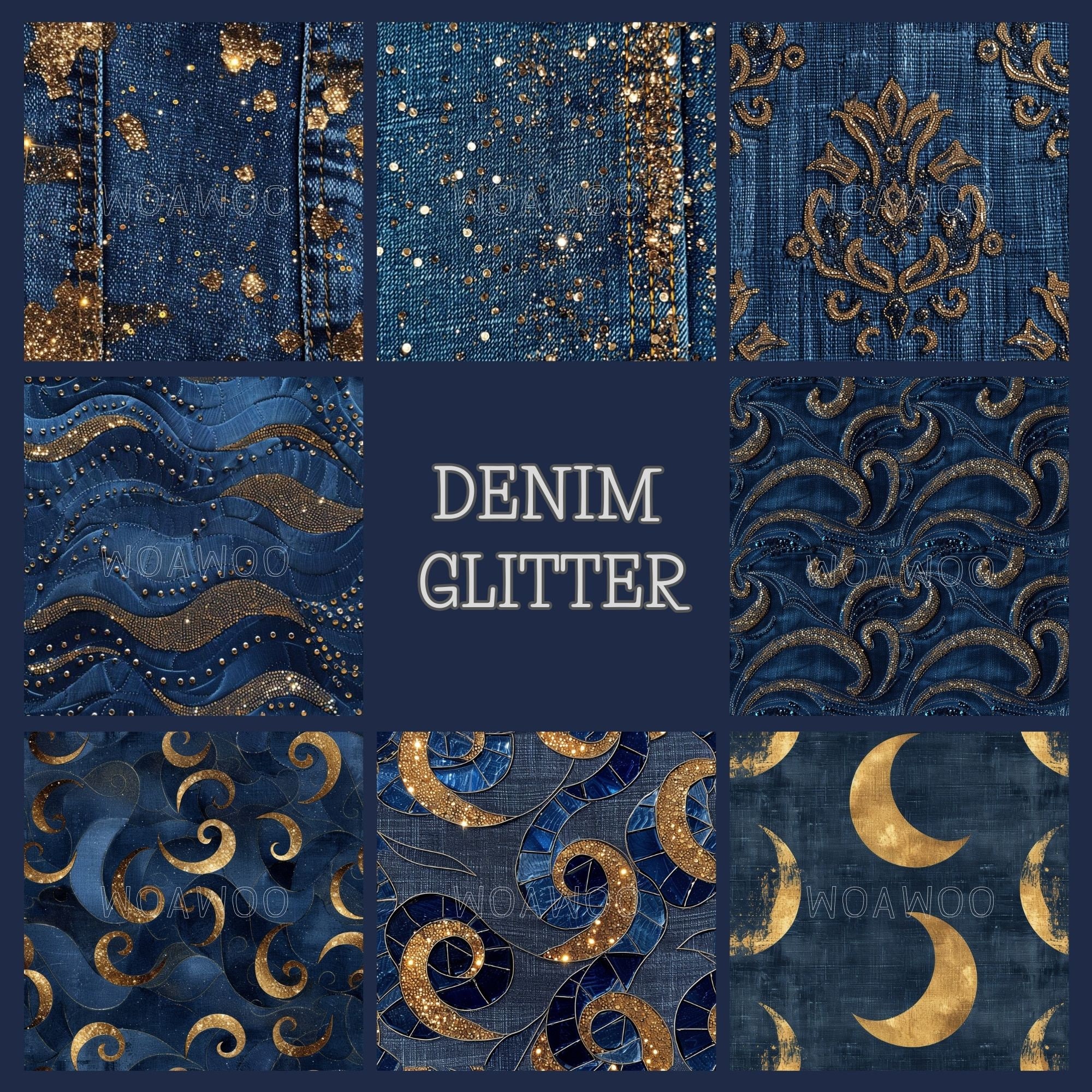 Denim Pattern Denim Glitter Seamless Pattern Vintage Denim Style Jean ...