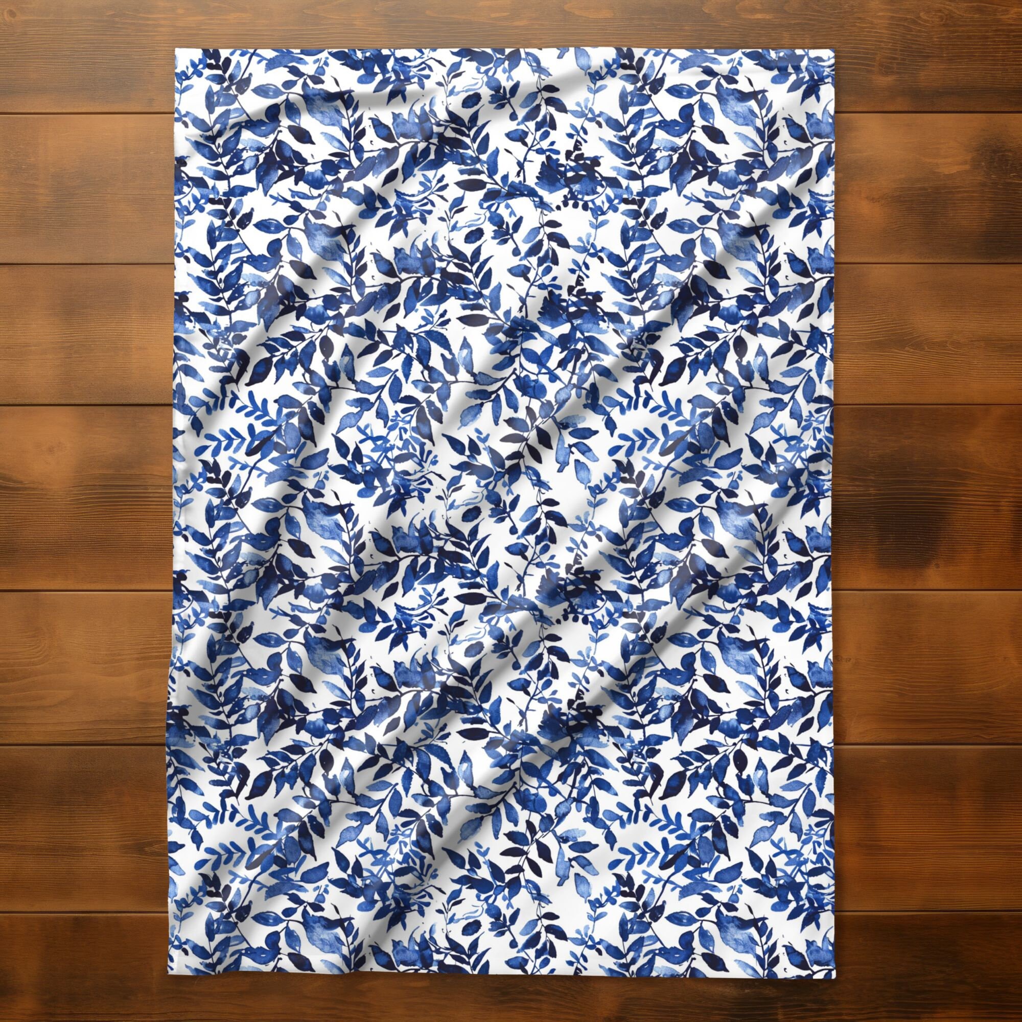 Indigo Color Seamless Pattern Blue and White Digital Paper Indigo Print ...