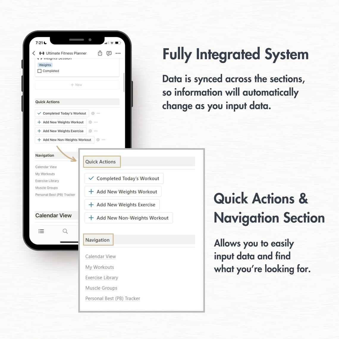 Notion Template Fitness Planner, Notion Fitness Tracker Workout Planner ...