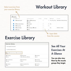 Notion Template Fitness Planner, Notion Fitness Tracker Workout Planner ...