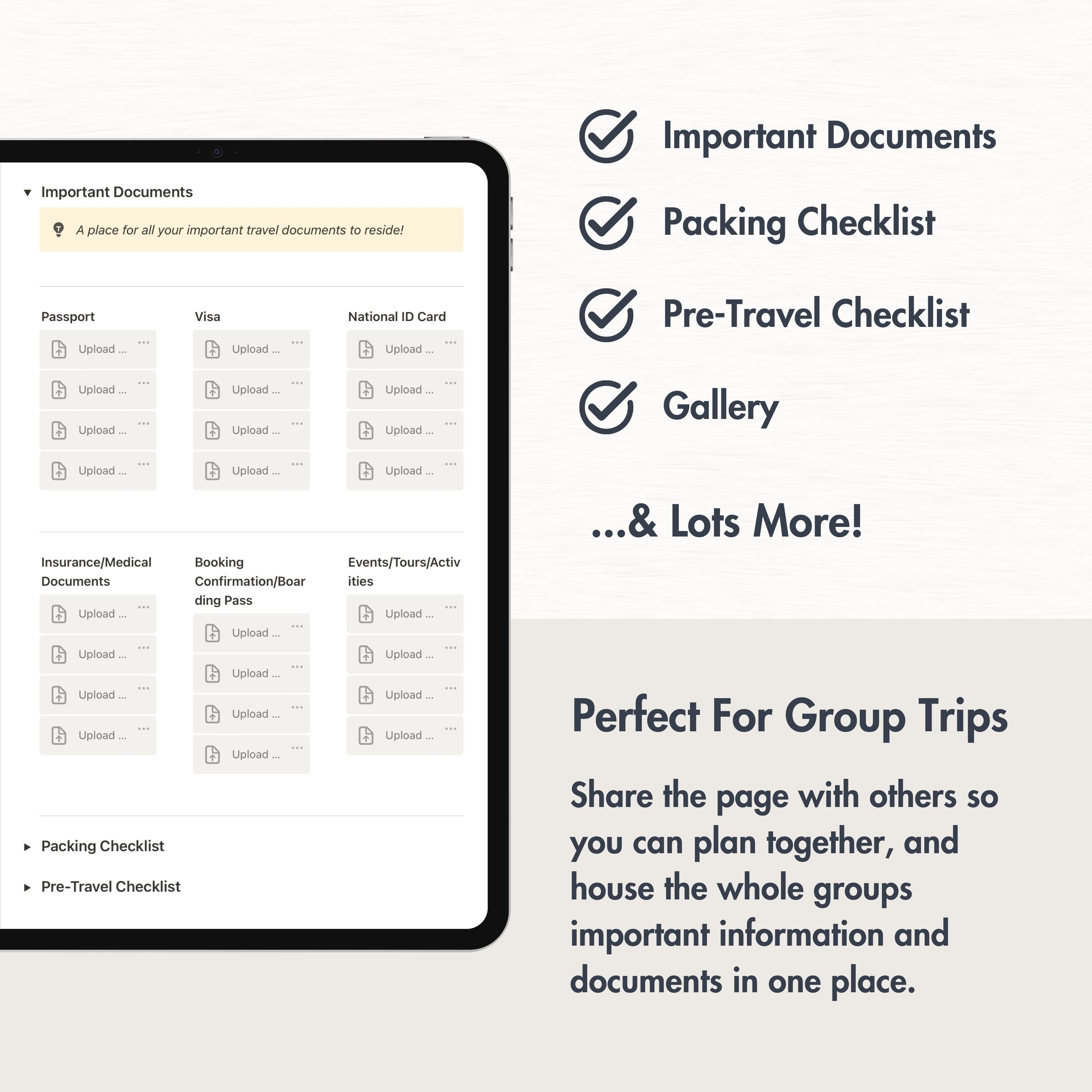 Notion Template Travel Planner, Notion Vacation Planner, Notion Holiday Planner, Notion Travel ...