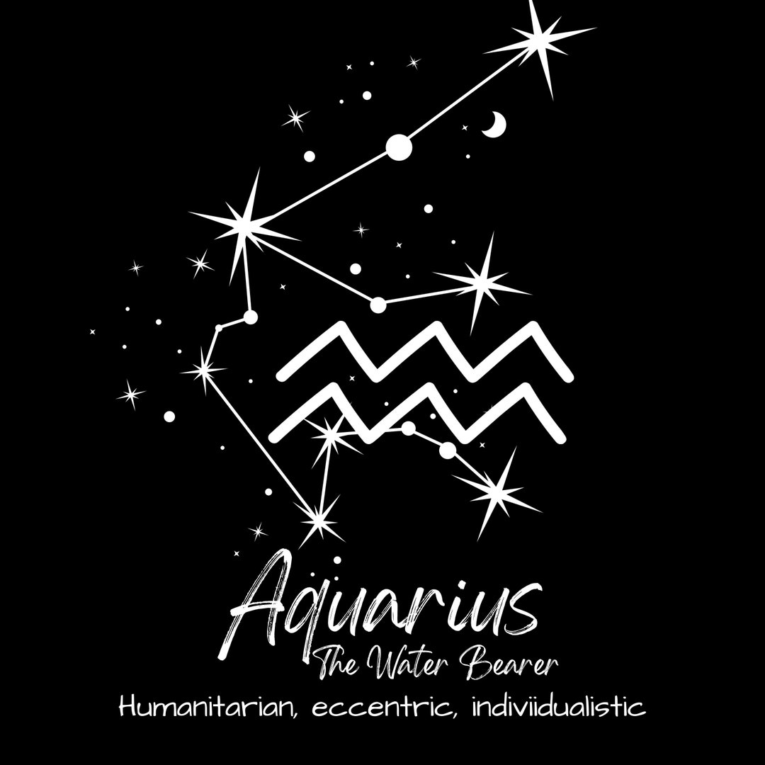 Aquarius Astrology Sign PNG - Etsy