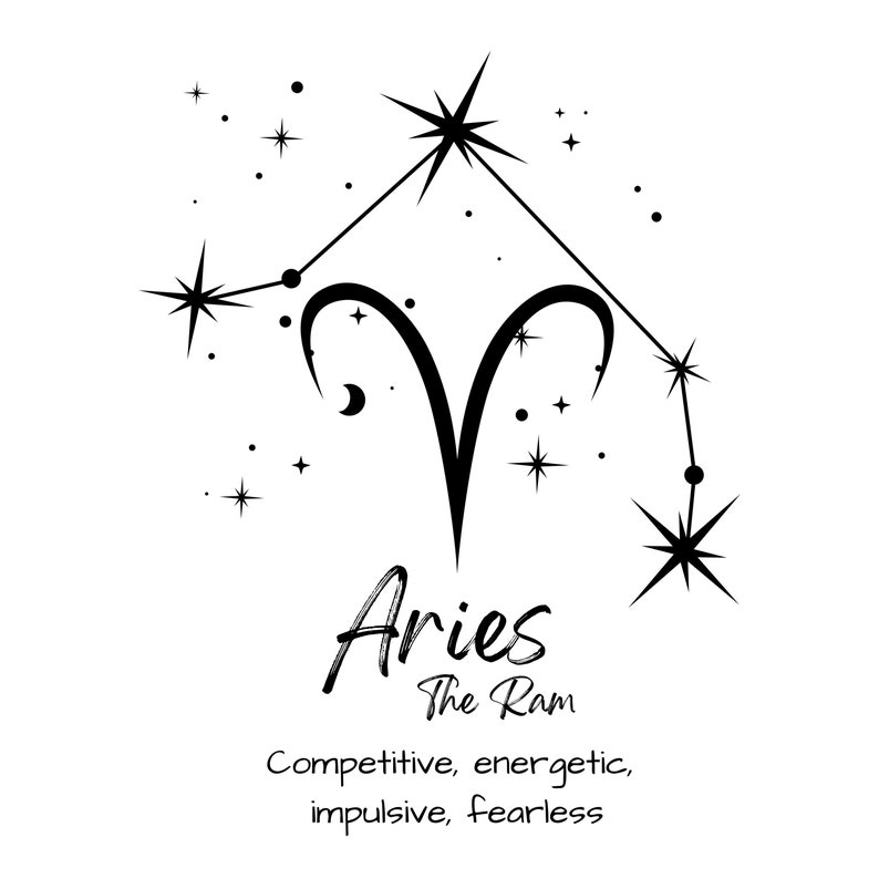 Aries Astrology Sign PNG - Etsy