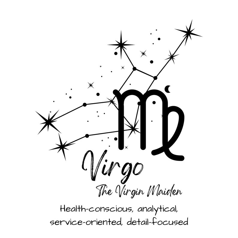 Virgo Astrology Sign PNG Transparent Background - Etsy