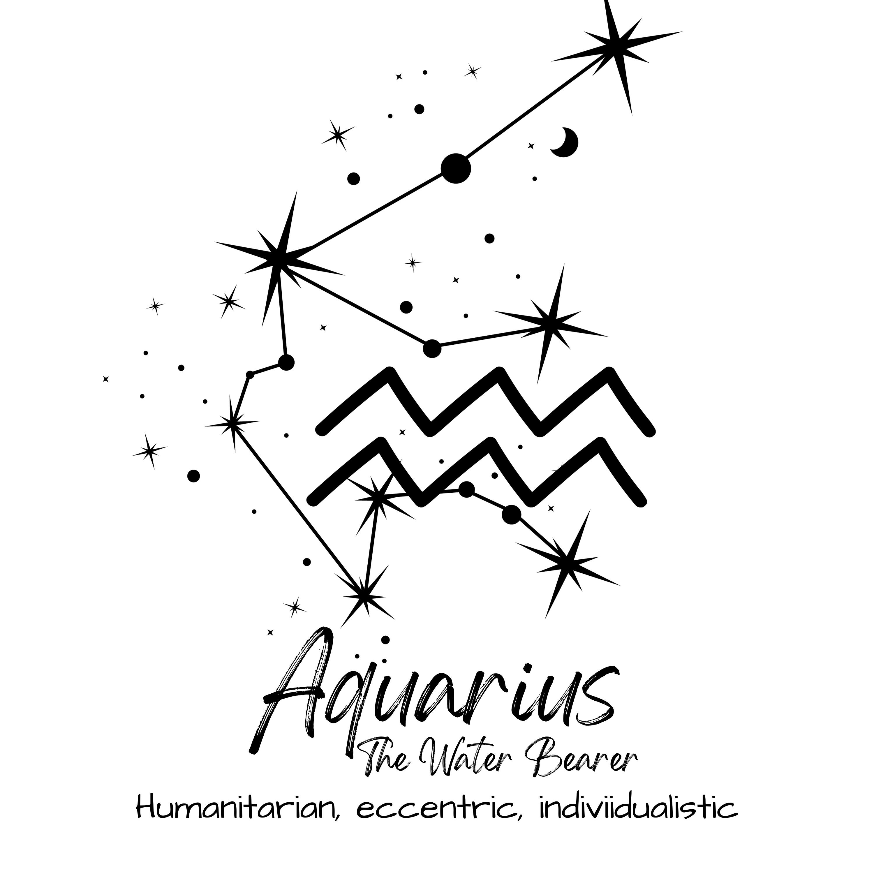 Aquarius Astrology Sign PNG - Etsy