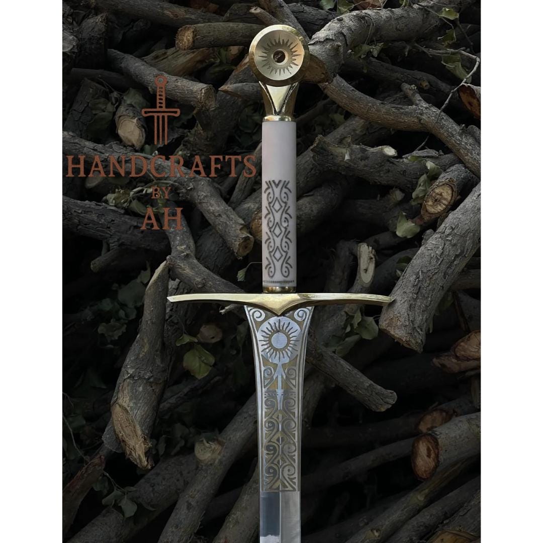 Handmade Damascus Steel Sword: Authentic Medieval Replica, Gift for ...