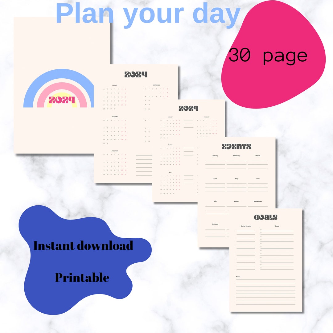 Printable Goal Planner Bundle Daily Weekly Monthly Yearly Goal SMART ...