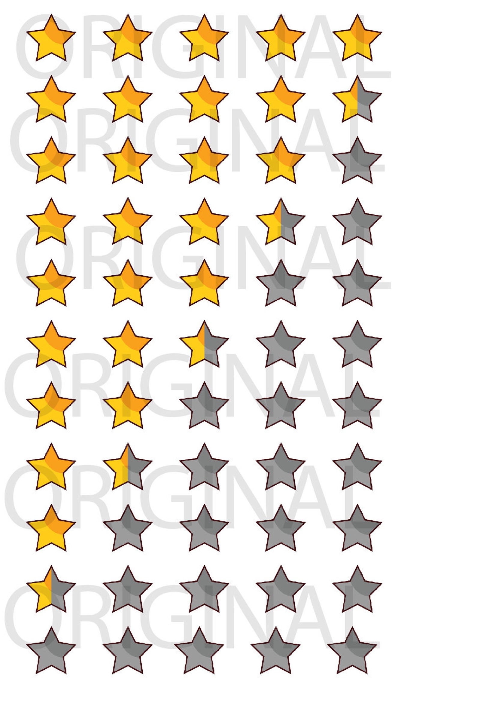 Five Star Review Icon Vector Files - Etsy