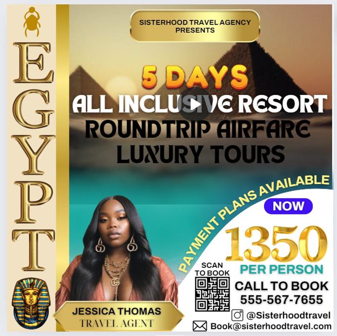 ANIMATED Egypt Vacation Trip Flyer for Travel Agents - Etsy