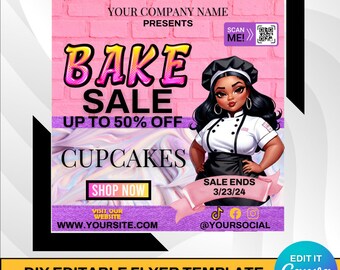 Bake Sale Flyer, Bakery Flyer, Sweet Treats Flyer, Valentines Day ...