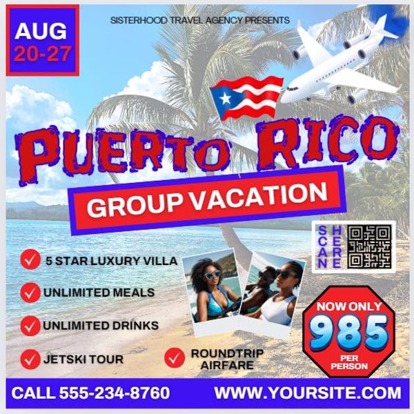 Puerto Rico Travel Flyer - Etsy