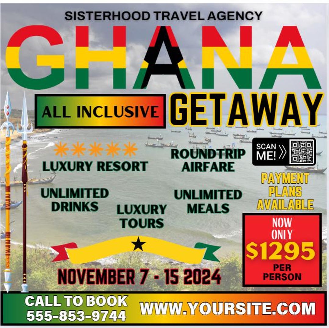 ANIMATED Ghana Getaway Flyer for Travel Agents - Etsy