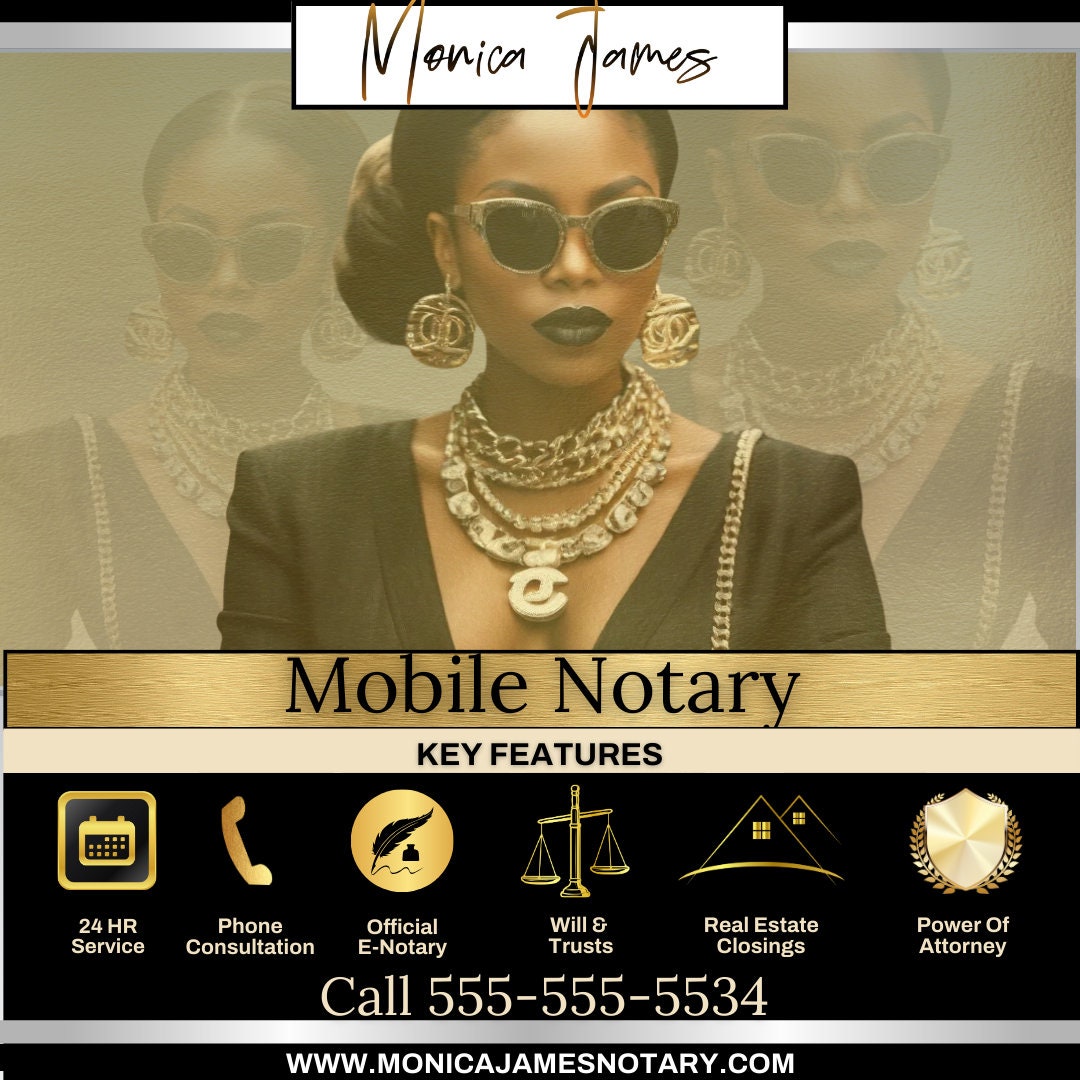 DIY Mobile Notary Flyer| Notary Flyer| Real Estate Agent Flyer| Canva ...