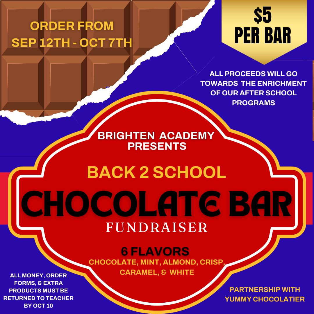 Editable Back to School Chocolate Bar Fundraiser Flyer for PTA, Event ...