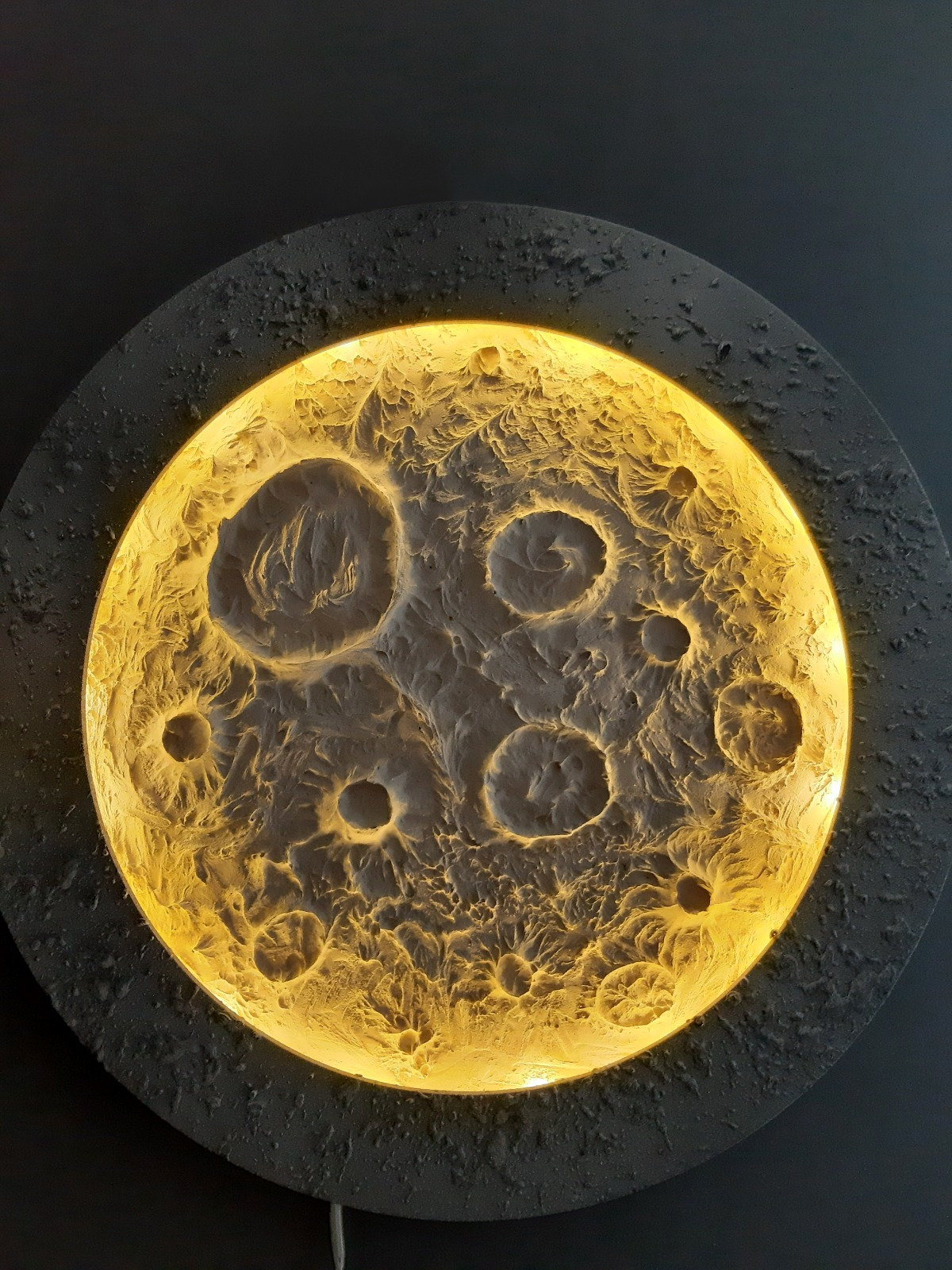 Moon Lamp Wall Lamp LED Wall Decor Wall Art Hand Made Moonlight Gift - Etsy