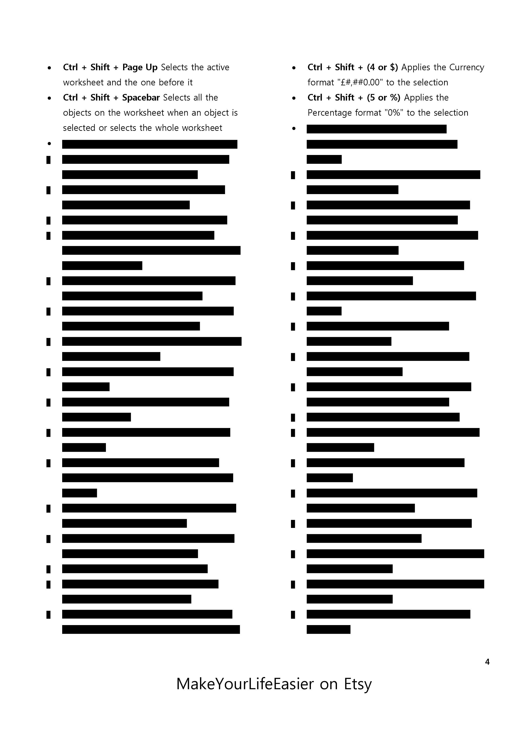 Ultimate Excel Shortcut Guide Essential Quick Reference PDF - Etsy