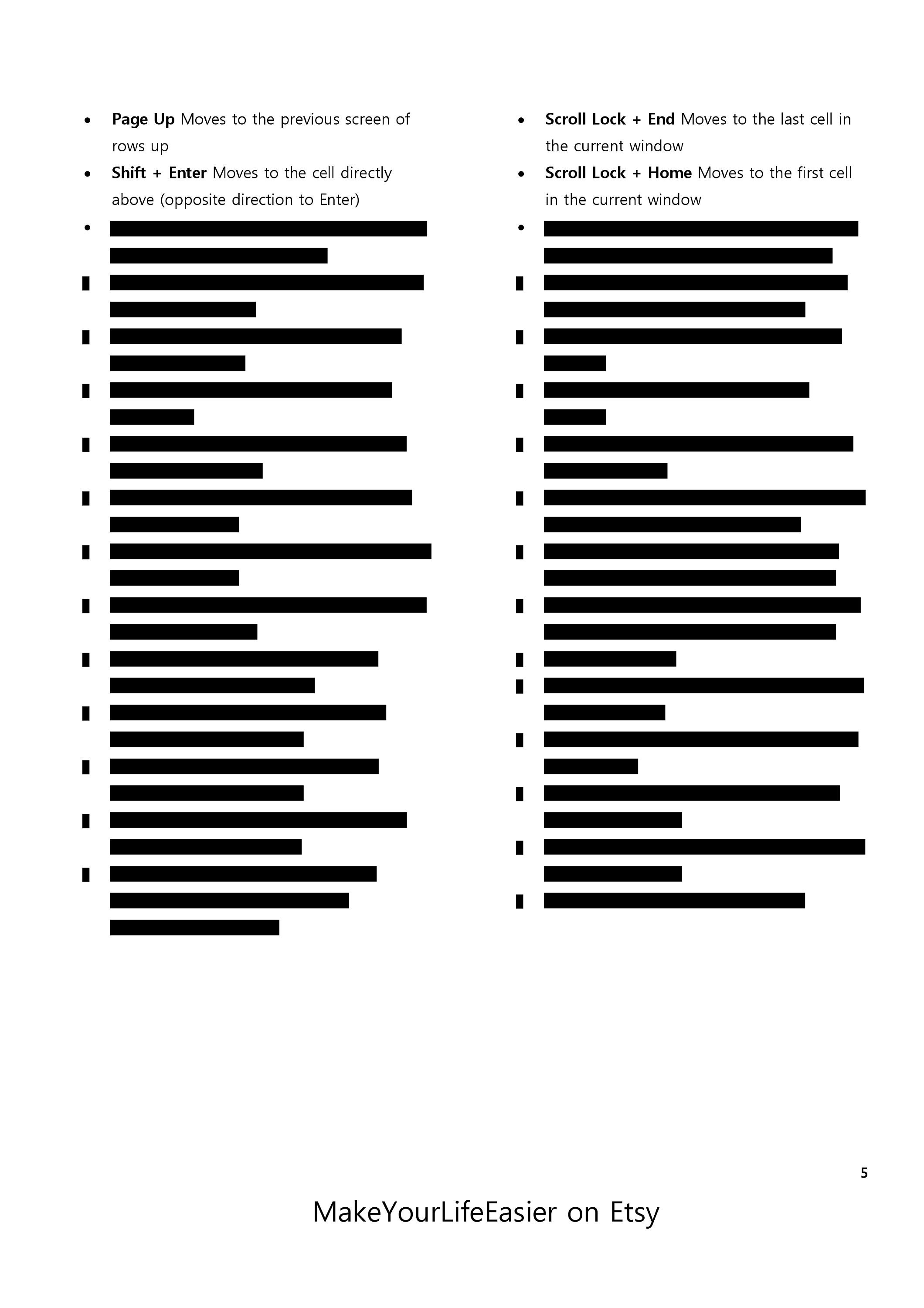 Ultimate Excel Shortcut Guide Essential Quick Reference PDF - Etsy