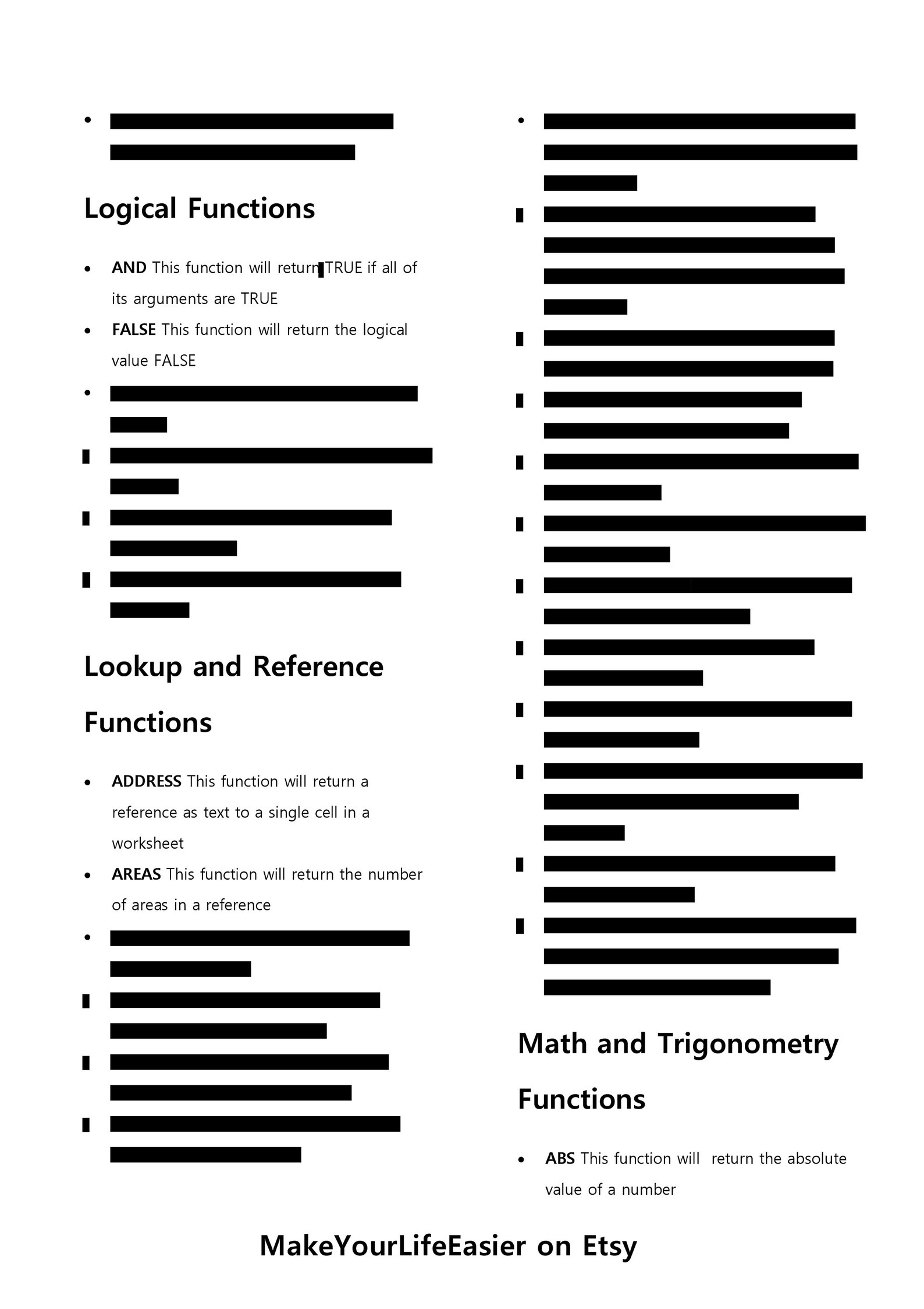 Complete Excel Formulas Cheat Sheet: Master Excel With Essential ...