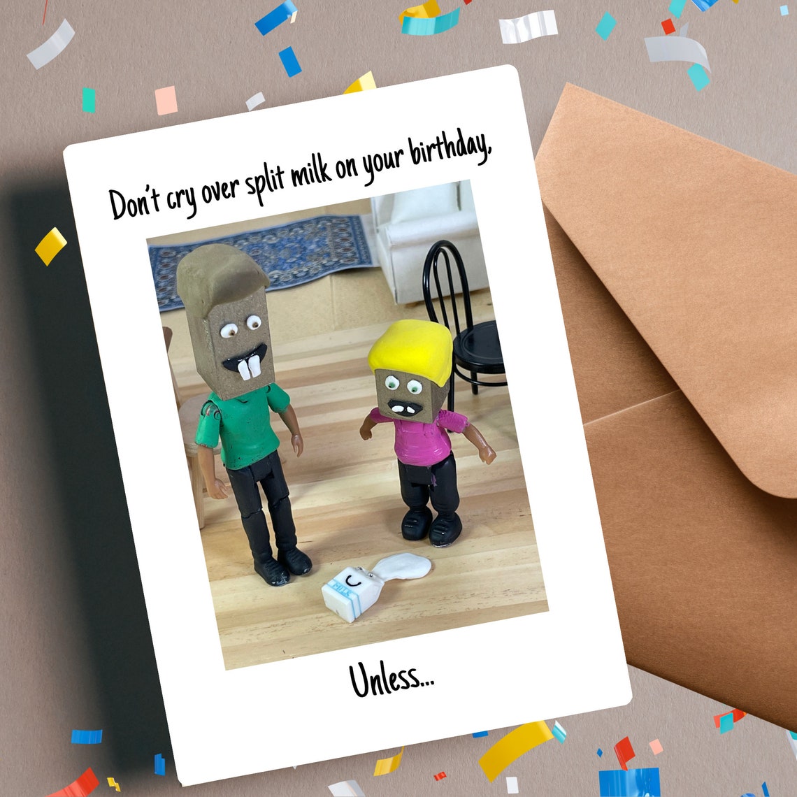 Printable Happy Birthday Card Funny Silly Greeting Husband Wife ...
