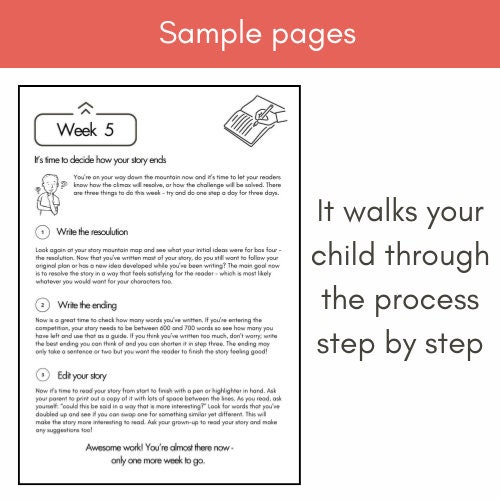 Six Weeks to Write a Story, Printable Homeschool Resource, Creative ...