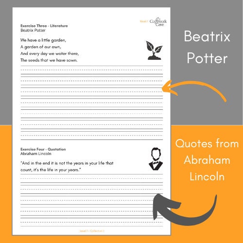 Charlotte Mason Copywork Printable, Beatrix Potter, Poems, Nursery ...