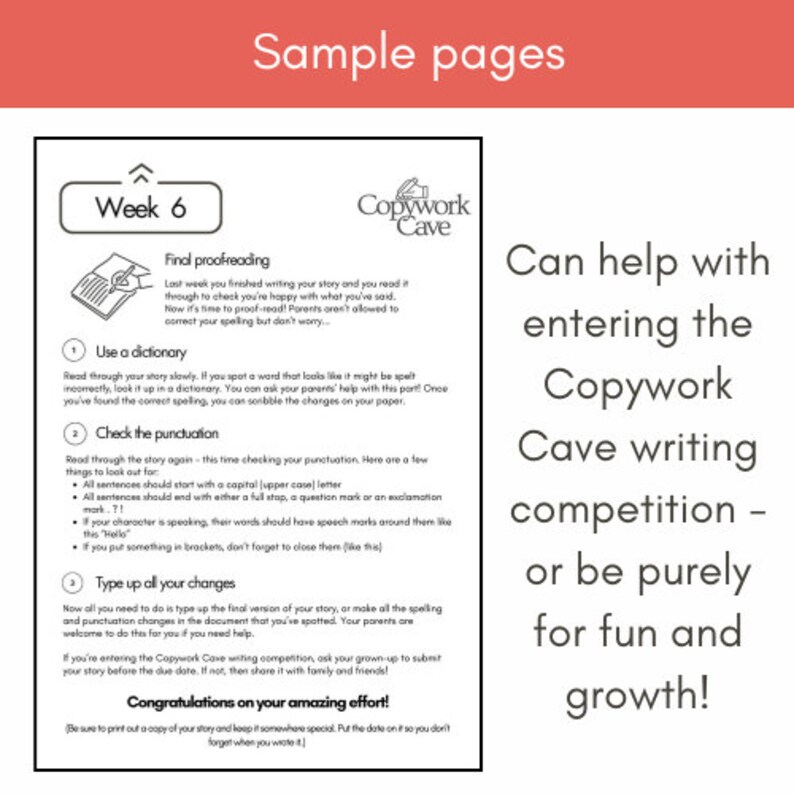 Six Weeks to Write a Story, Printable Homeschool Resource, Creative ...