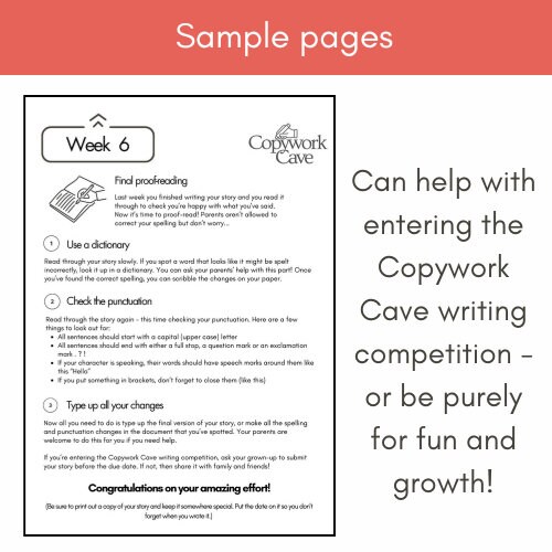 Six Weeks to Write a Story, Printable Homeschool Resource, Creative ...