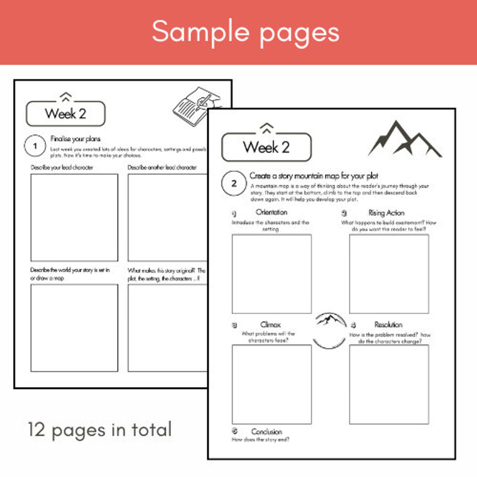 Six Weeks to Write a Story, Printable Homeschool Resource, Creative ...