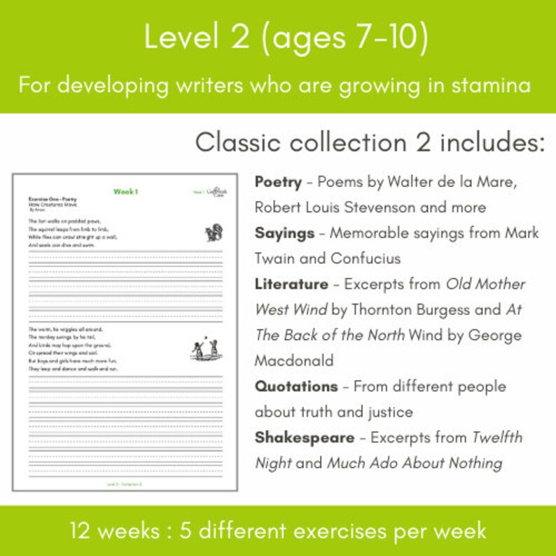 Copywork Curriculum Printable - Etsy