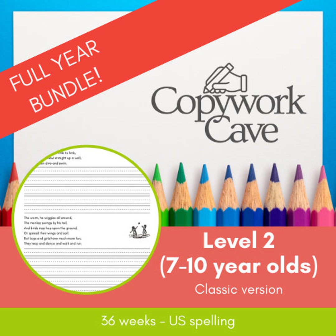 Full Year Copywork Bundle for 7-10 Year Olds - Open and Go - Charlotte ...