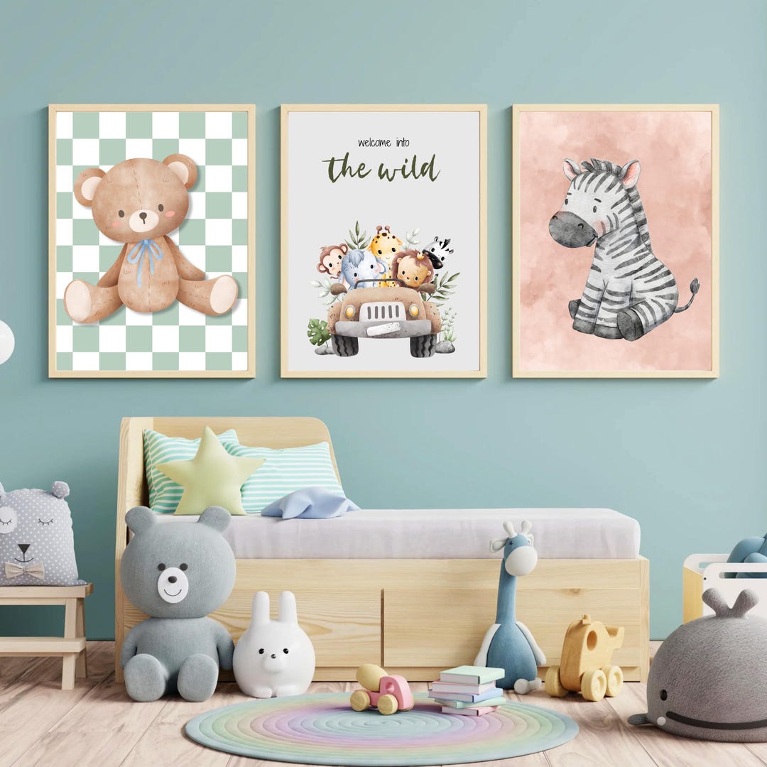 Set of 30 Nursery Posters / Animal Posters, Wall Art, Cute Posters ...