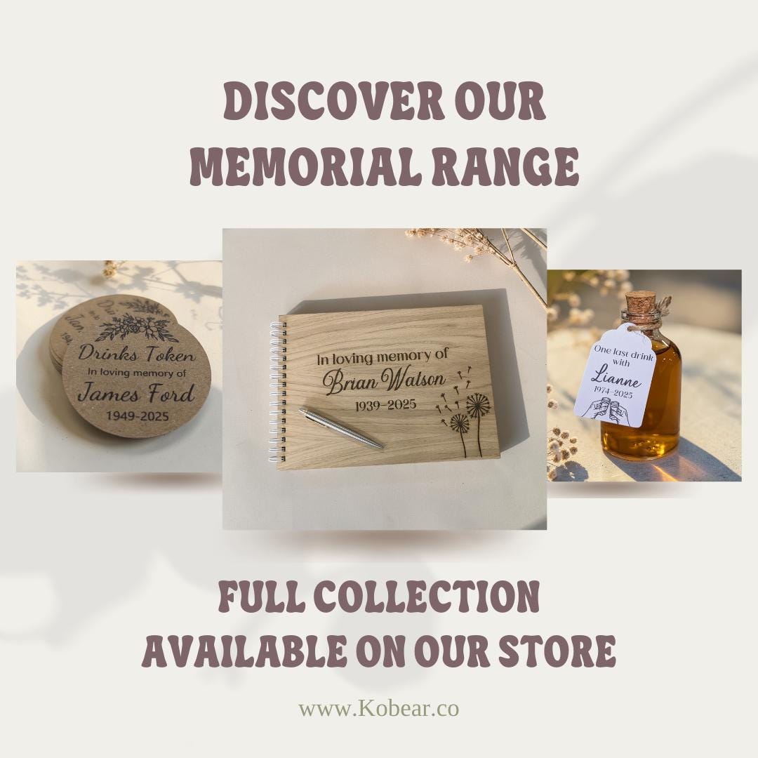 Personalised Funeral Favors Memorial Gift Favours Memorial Bottles in ...