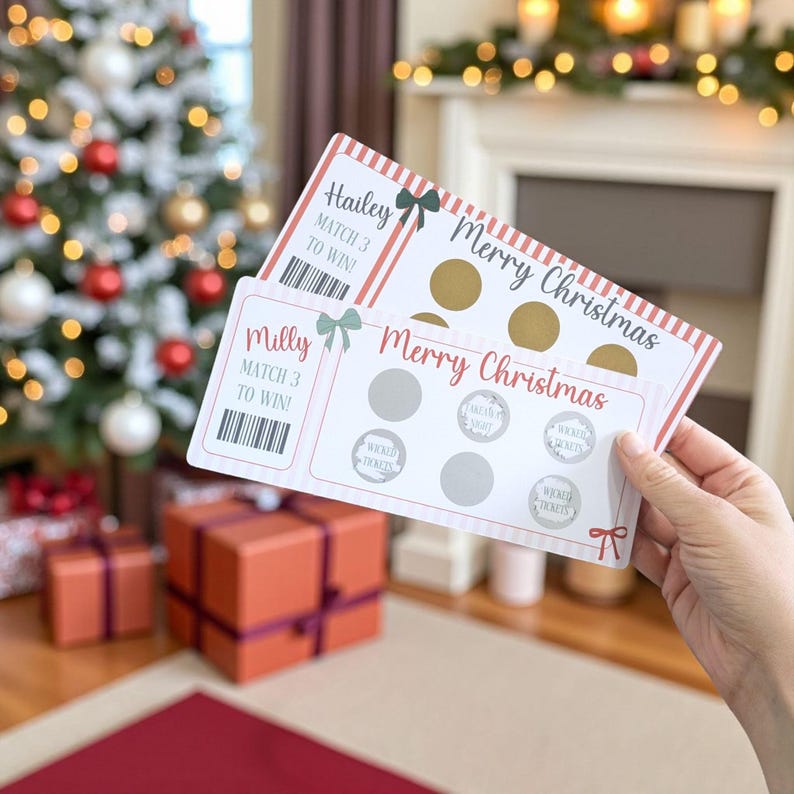 Surprise Trip Christmas Scratch Card Reveal Ticket Reveal Concert ...