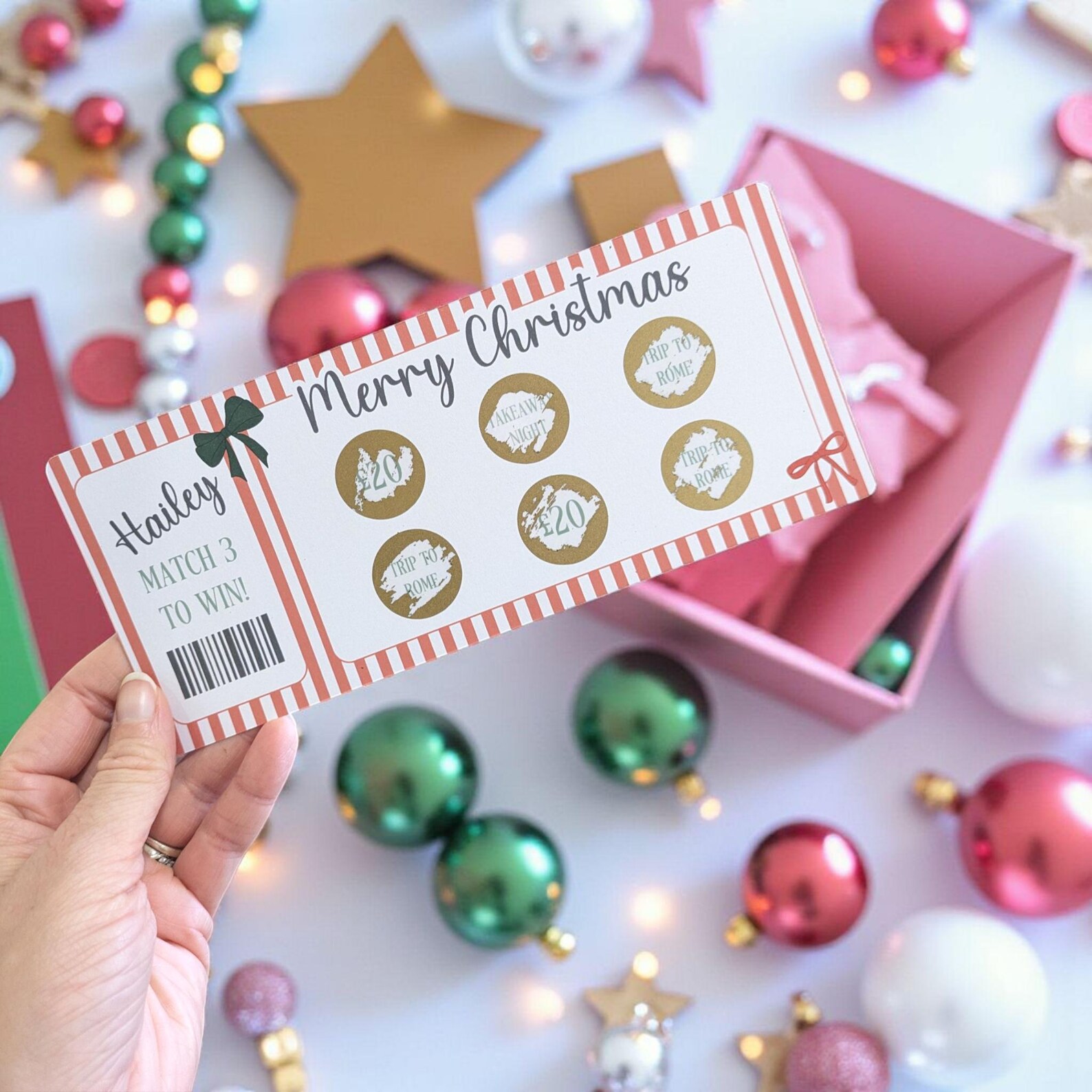 Surprise Trip Christmas Scratch Card Reveal Ticket Reveal Concert ...